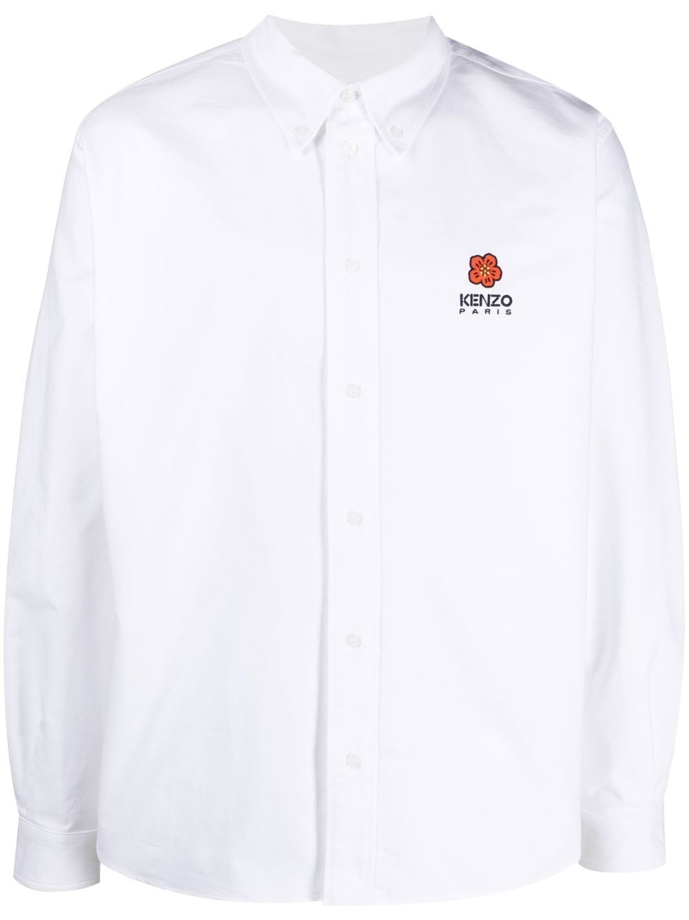 Kenzo Chemise White casuel 'Boke Flower' crest – Lothaire