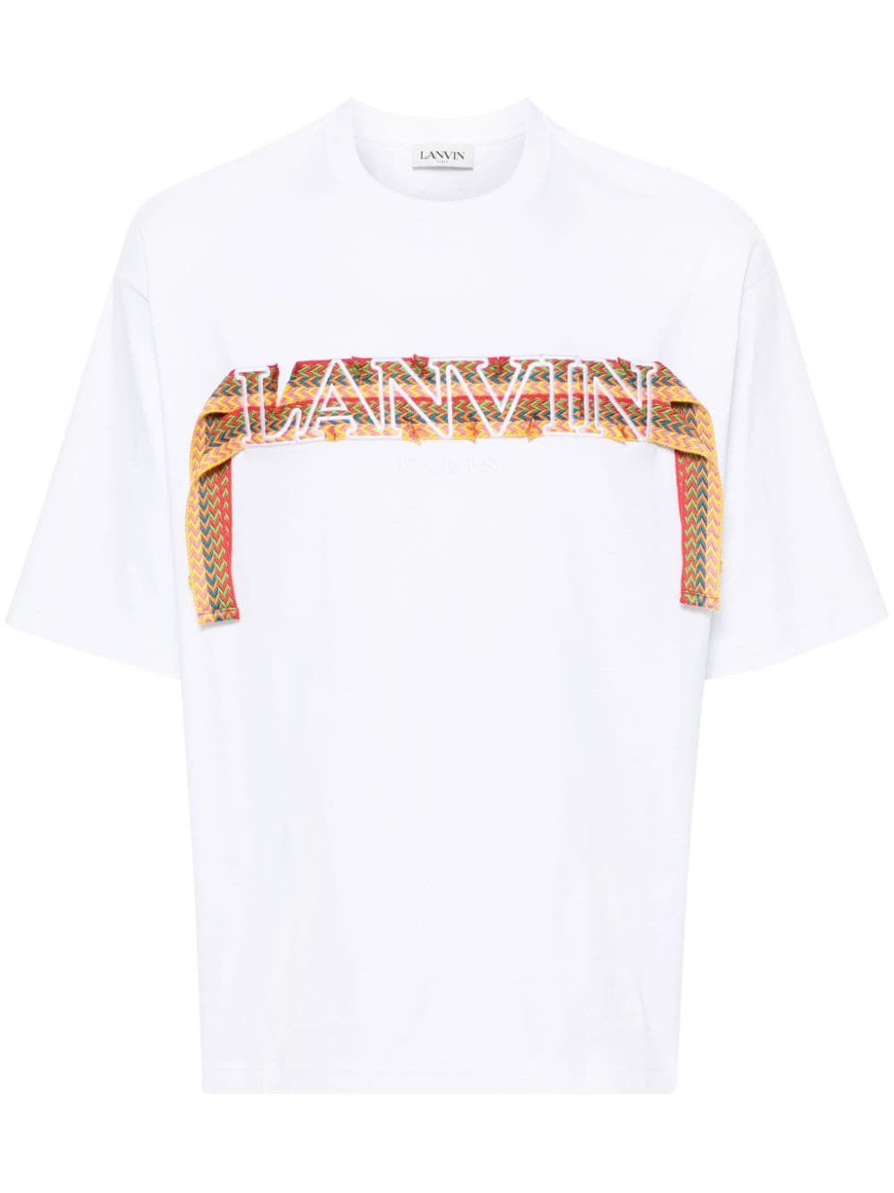 Lanvin T-shirt blanc oversize brodé Curb Lace – Lothaire