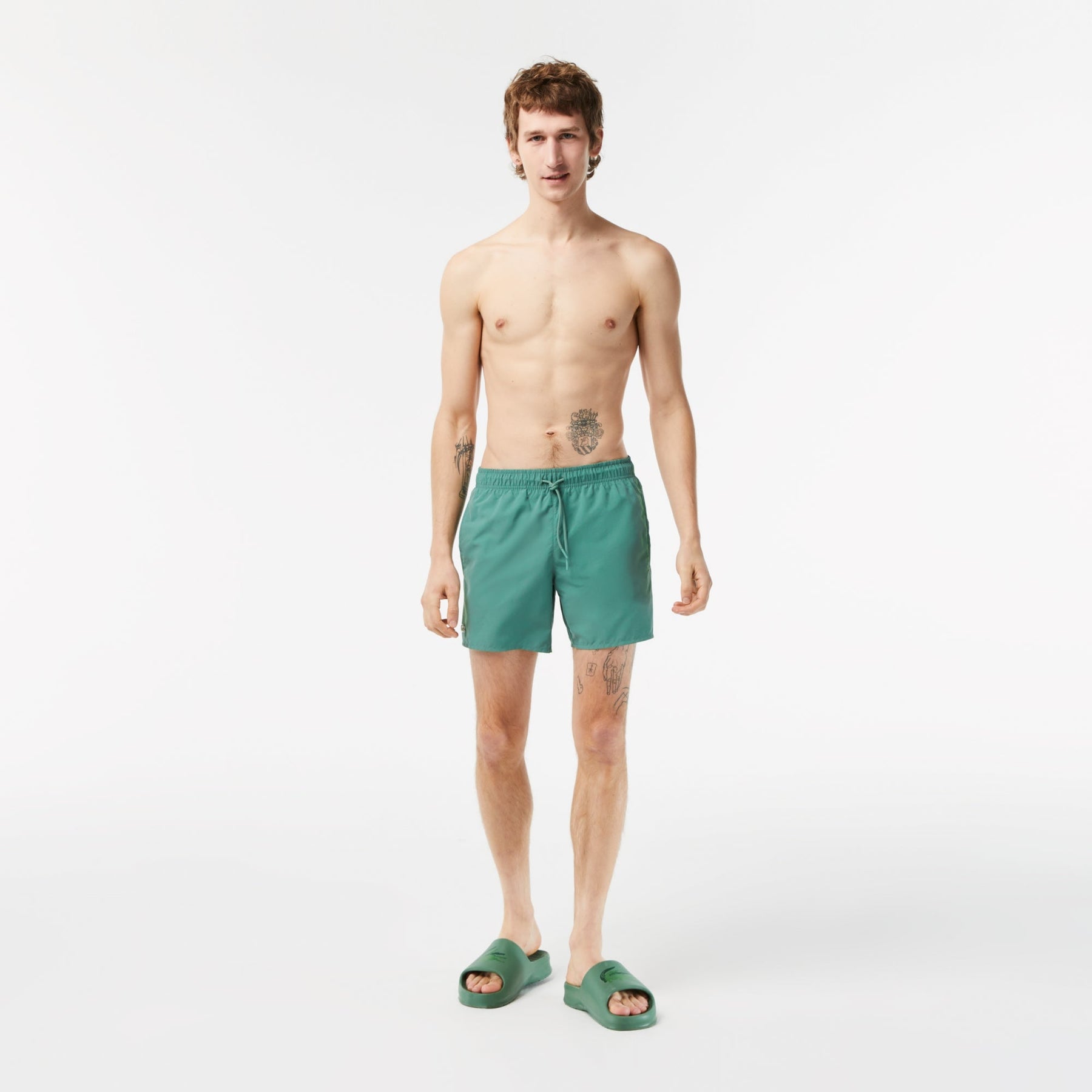 Lacoste Short de bain vert léger à séchage rapide – Lothaire